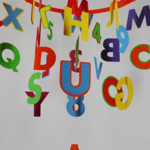 Alphabet And Numbers Nursery Mobile on Luulla